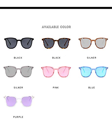 Polarized Sunglasses Retro Personality Sunglasses Men and Women Tide Fashion Color Lens Sunglasses (Pink Frame Barbie Pink Lens)