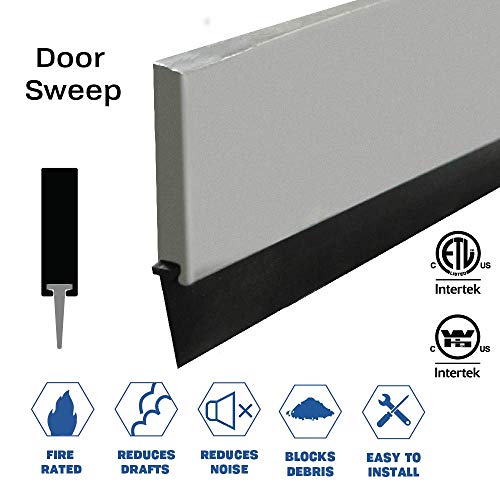 Fire Rated/Aluminum Door Sweep with Neoprene Rubber Extrusion #779 (48")