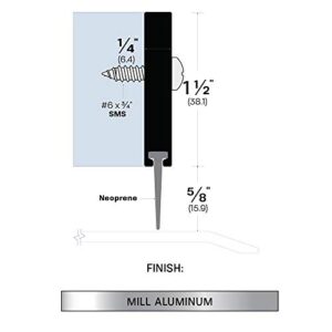 Fire Rated/Aluminum Door Sweep with Neoprene Rubber Extrusion #779 (48")