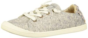 roxy womens rory slip on shoe sneaker, heather grey, 9 us