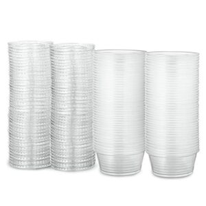 Plastimade Clear Disposable Plastic Portion Cups With Lids (200 Sets - 2 Oz) - Disposable Condiment Cups, Sauce/Dip/Dressing Cups, Souffle Cups & Jello Shot Cups With Lids | Great Sampling Container