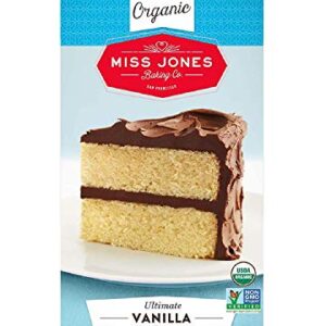 Miss Jones Baking Organic Yellow Cake and Cupcake Mix Bundled with Butter Cream Frosting - (Vanilla)