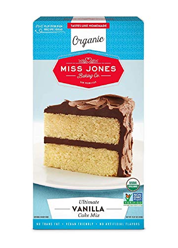 Miss Jones Baking Organic Yellow Cake and Cupcake Mix Bundled with Butter Cream Frosting - (Vanilla)