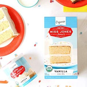 Miss Jones Baking Organic Yellow Cake and Cupcake Mix Bundled with Butter Cream Frosting - (Vanilla)