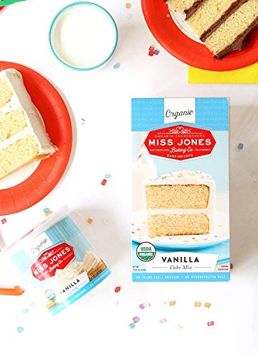 Miss Jones Baking Organic Yellow Cake and Cupcake Mix Bundled with Butter Cream Frosting - (Vanilla)