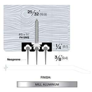 Fire Rated/Mill Aluminum Mortised Door Sweep (#76453) (48")