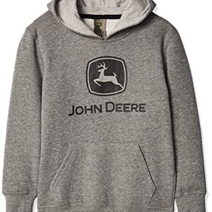 John Deere Boys' Fleece Pullover Hoodie, Grey, 3T