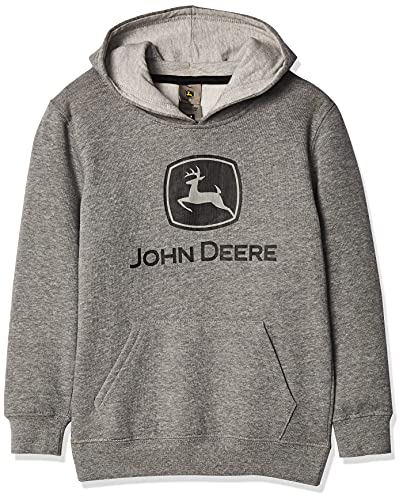 John Deere Boys' Fleece Pullover Hoodie, Grey, 3T