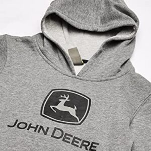 John Deere Boys' Fleece Pullover Hoodie, Grey, 3T