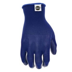 Miracle-Gro MG30608/WML Embossed Latex Gloves – Medium-Large, Women’s Latex Coated Nylon Shell Gloves with Large Floral Texture Palm Grip