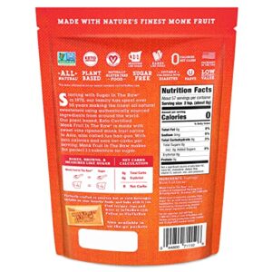 MONK FRUIT IN THE RAW, Natural Monk Fruit Sweetener w/ Erythritol, Sugar-Free Keto, Gluten Free, Zero Calorie, Low Carb, Vegan, Sugar Substitute, 16 oz. Baking Bag (Pack of 1)