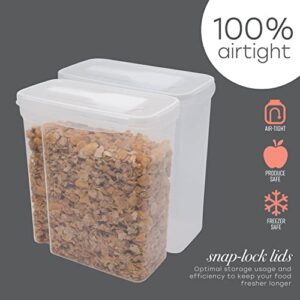 Kitchen Details Cereal Container with Scooper | Large | Airtight | Food Tin | Keeps Fresh | Kitchen & Pantry Storage Organizers | Clear