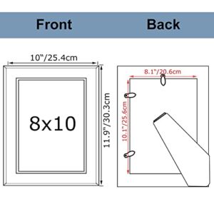 ZBEIVAN 8x10 Picture Frames 3-Pack Ornament Sparkling Glass Silver Glittery Mirrored Edge Vertical Horizontal Desk Tabletop Standing 10x8 Photo Frame