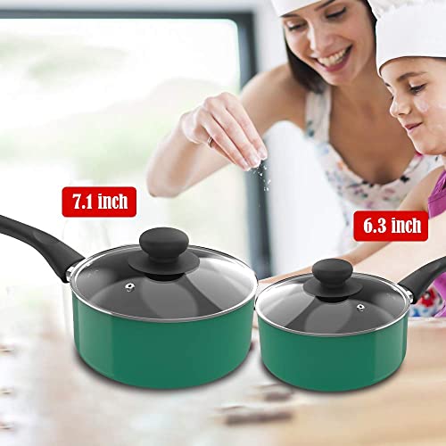 Aluminum Alloy Non-Stick Cookware Set, Pots and Pans - 8-Piece Set (Green)