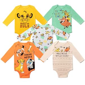 disney lion king infant baby boys 5 pack bodysuits 3-6 months