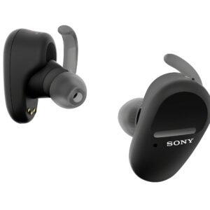 Sony WF-SP800N Truly Wireless Sports In-Ear Noise Canceling Headphones with Mic For Phone Call And Alexa Voice Control, Black (Renewed)