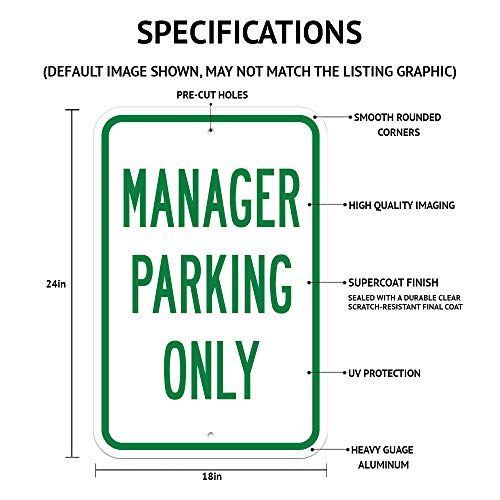 No Parking This Space Reserved | 18" x 24" Heavy-Gauge Aluminum Rust Proof Parking Sign | Protect Your Business & Municipality | Made in The USA