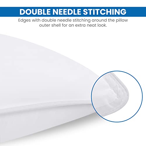 Utopia Bedding Bed Pillows for Sleeping (White), Standard Size, Set of 2, Hotel Pillows, Cooling Pillows for Side, Back or Stomach Sleepers