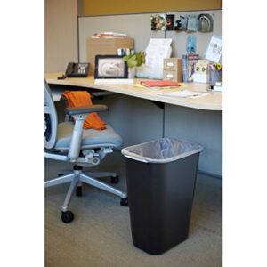 Rubbermaid Commercial Products 41QT/10.25 GAL Wastebasket Trash Container, for Home/Office/Under Desk, Black (FG295700BLA), Pack of 4