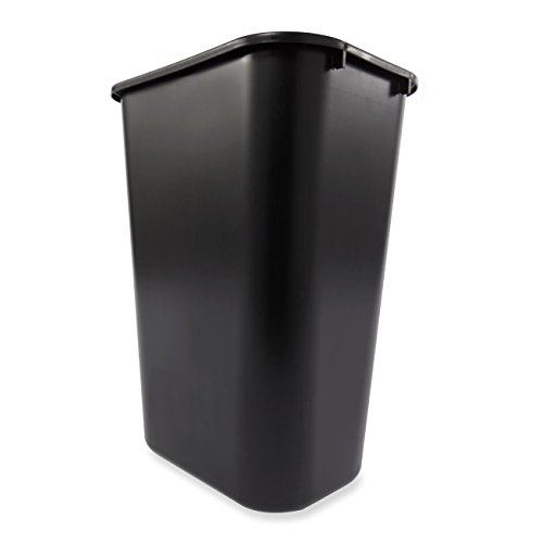 Rubbermaid Commercial Products 41QT/10.25 GAL Wastebasket Trash Container, for Home/Office/Under Desk, Black (FG295700BLA), Pack of 4