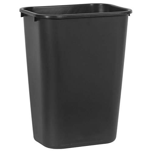 Rubbermaid Commercial Products 41QT/10.25 GAL Wastebasket Trash Container, for Home/Office/Under Desk, Black (FG295700BLA), Pack of 4