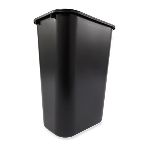 Rubbermaid Commercial Products 41QT/10.25 GAL Wastebasket Trash Container, for Home/Office/Under Desk, Black (FG295700BLA), Pack of 4