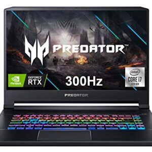 Acer Predator Triton 500 PT515-52-742J Gaming Laptop, Intel i7-10875H, NVIDIA GeForce RTX 2080 Super, 15.6" FHD NVIDIA G-SYNC Display, 300Hz, 32GB Dual-Channel DDR4, 512GB NVMe SSD, RGB Backlit KB