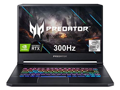 Acer Predator Triton 500 PT515-52-742J Gaming Laptop, Intel i7-10875H, NVIDIA GeForce RTX 2080 Super, 15.6" FHD NVIDIA G-SYNC Display, 300Hz, 32GB Dual-Channel DDR4, 512GB NVMe SSD, RGB Backlit KB