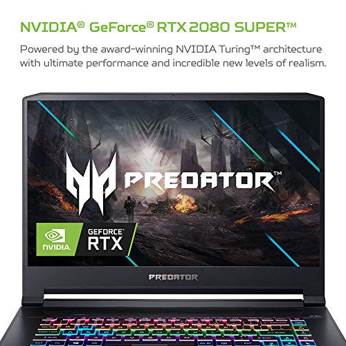 Acer Predator Triton 500 PT515-52-742J Gaming Laptop, Intel i7-10875H, NVIDIA GeForce RTX 2080 Super, 15.6" FHD NVIDIA G-SYNC Display, 300Hz, 32GB Dual-Channel DDR4, 512GB NVMe SSD, RGB Backlit KB