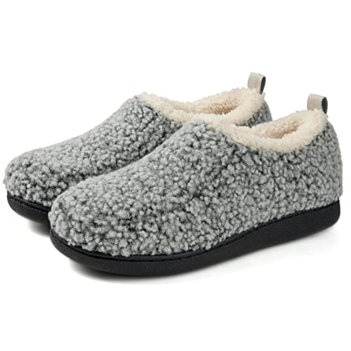 RockDove Women's Nomad Slipper with Memory Foam, Size 8-9 US Women, Light Grey