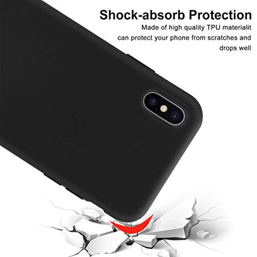 YZKJSZ Case for Oppo Reno 6 Pro 5G Cover + Screen Protector Tempered Glass Protective Film - [2 Pack] Soft Gel Black TPU Silicone Protection Case for Oppo Reno 6 Pro 5G (6.55")