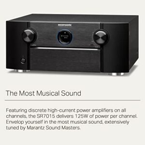 Marantz AVR SR7015-9.2 Channel Amplifier, 8K HDMI Upscaling, Auro 3D, IMAX Enhanced, Dolby Surround Sound, Alexa + HEOS Compatibility, Easy to Setup