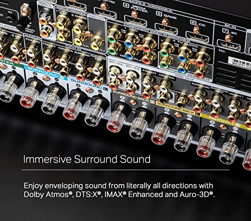 Marantz AVR SR7015-9.2 Channel Amplifier, 8K HDMI Upscaling, Auro 3D, IMAX Enhanced, Dolby Surround Sound, Alexa + HEOS Compatibility, Easy to Setup