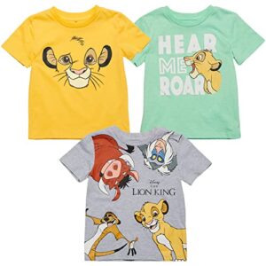 disney lion king rafiki pumbaa timon simba toddler boys 3 pack t-shirts 3t