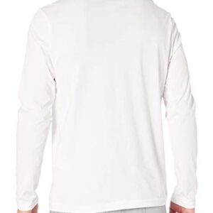 Nautica Men's J-Class Logo Long Sleeve T-Shirt, Bright White, Medium