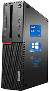 lenovo thinkcentre m900 sff desktop computer, intel core i7-6700 upto 4.0ghz, 32gb ram, 1tb ssd, 4k 2-monitor support displayport, hdmi, dvd-rw, ac wi-fi, bluetooth, tdl - windows 10 pro (renewed)