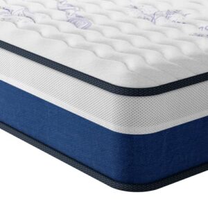 vesgantti twin xl mattress, 12 inch innerspring hybrid twin xl size mattress with memory foam and individual pocket springs, mattress in a box, medium firm feel