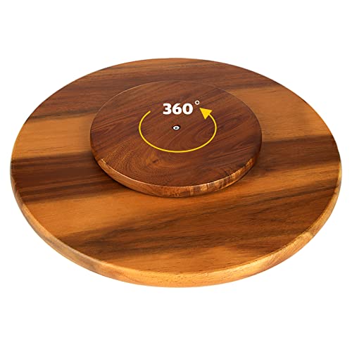 AIDEA 13 inch Acacia Wood Lazy Susan Organizer, Lasy Susan Turntable for Cabinet,Pantry,Kitchen,Home