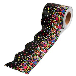 64 feet confetti bulletin board borders for classroom decoration scalloped