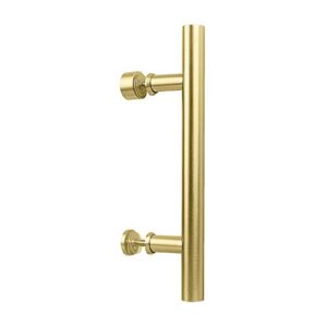 national hardware n700-102 interior sliding barn door hardware madison pull, 12 in, brushed gold