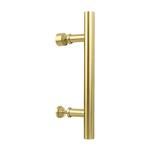 National Hardware N700-102 Interior Sliding Barn Door Hardware Madison Pull, 12 in, Brushed Gold