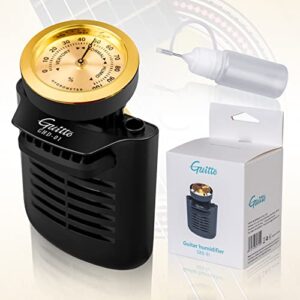 Guitar Humidifier - Guitto 2-in-1 Humidity Care System for Acoustic Guitar Humidifier Hygrometer GHD-01