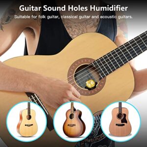 Guitar Humidifier - Guitto 2-in-1 Humidity Care System for Acoustic Guitar Humidifier Hygrometer GHD-01