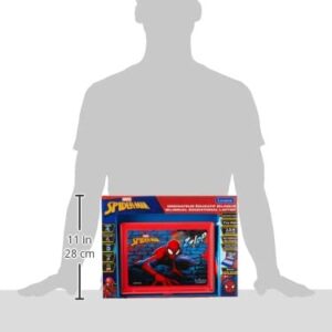 LEXiBOOK Disney Marvel Spider-Man - Educational and Bilingual Laptop French/English - Toy for Child Kid (Boys & Girls) 124 Activities, Learn Play Games and Music- Blue/Red, JC598SPi1