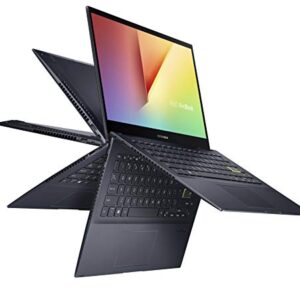 ASUS VivoBook Flip 14 Thin and Light 2-in-1 Laptop, 14” FHD Touch Display, AMD Ryzen 5 4500U, 8GB DDR4 RAM, 256GB SSD, Glossy, Stylus, Fingerprint Reader, Windows 10 Home, Bespoke Black, TM420IA-DB51T