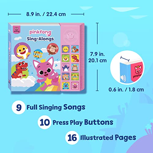 Pinkfong Sing-Alongs 10 Button Sound Book | Baby Shark Toys | Learning & Education Toys | Interactive Baby Books for Toddlers 1-3 | Gifts for Boys & Girls