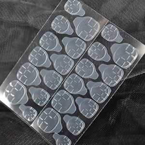 Coolnail Punk Dark Smoky Gray Reflective Mirror Metal Plating False French Nail Tips Punk Metallic Diamond Fake Nails With Glue Sticker