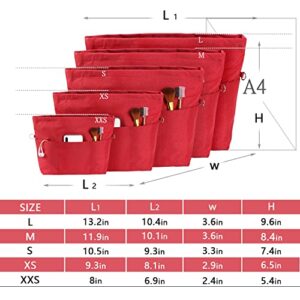 VANCORE Purse Bag Organizer Insert with 13 Pockets, Handbag and Tote Bag Inside Shaper with Zipper (Red, XXSmall)