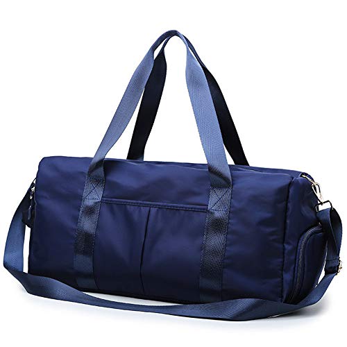 KARRESLY Sports Gym Bag for Women or Men Travel Duffel Bag with Wet Pocket and Shoes Compartment for Training Swim Yoga(Blue)