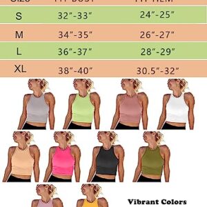 AngiMelo Womens Sports Bra Workout Crop Top Padded Yoga Gym Tank Sleeveless Running Shirts Racerback